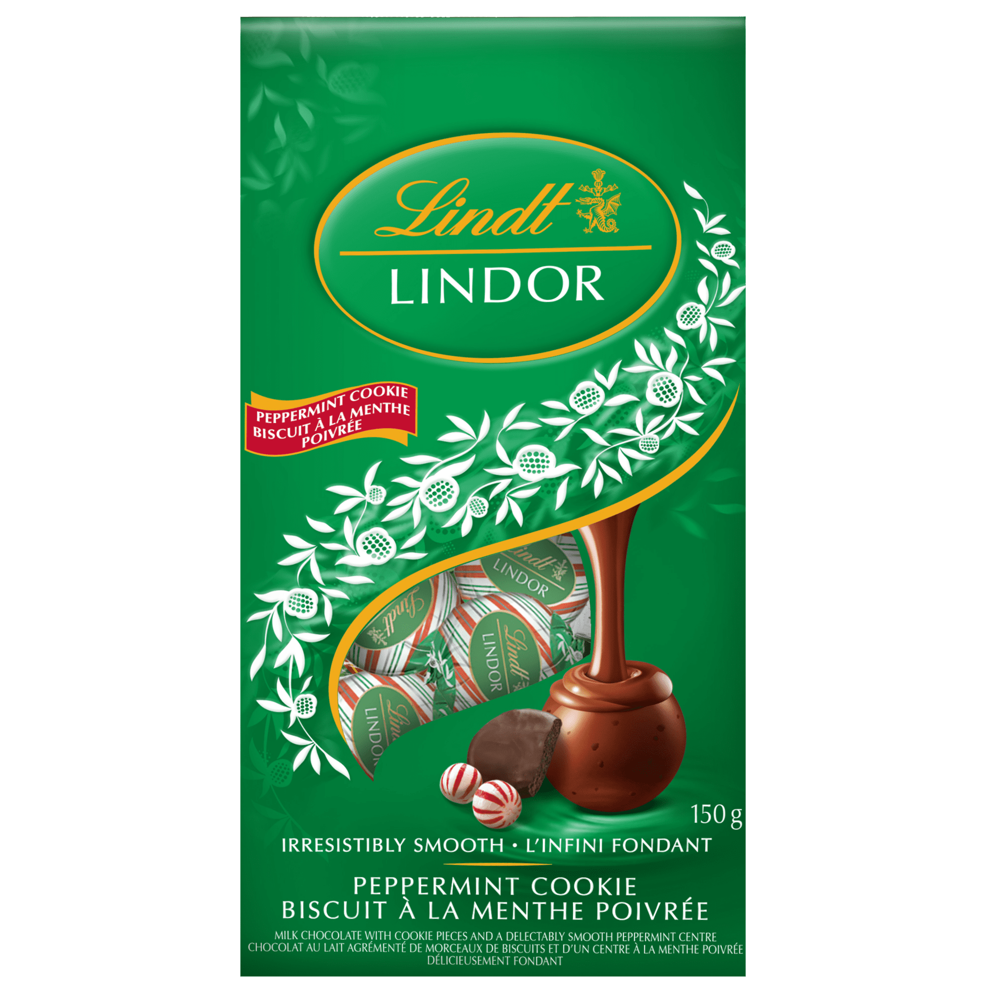 Lindt LINDOR Peppermint Cookie Milk Chocolate Truffles, 150-Gram Bag ...