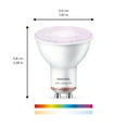 Philips Smart Wi-Fi Connected LED 50-Watt GU10 Light Bulb, Color ...