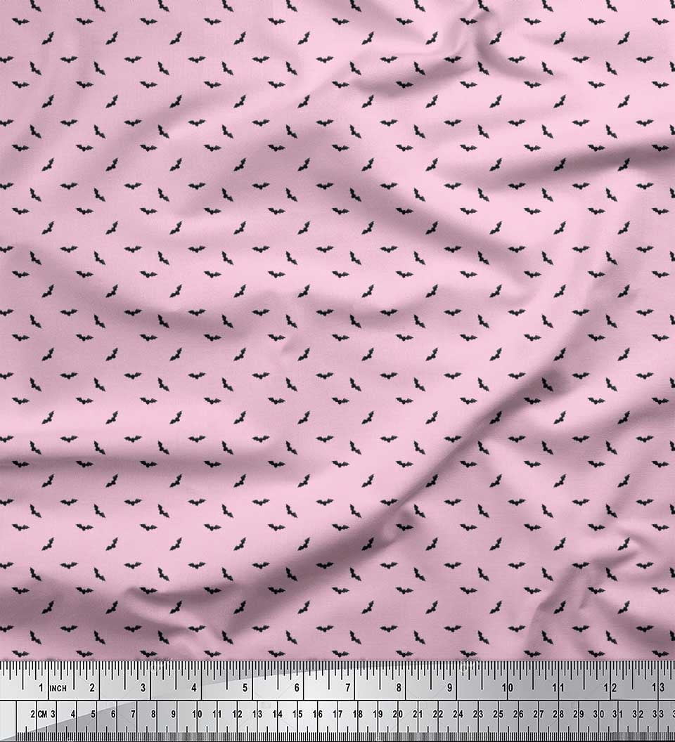 Soimoi Satin Silk Fabric Bat Shirting Print Fabric by The Yard 42 Inch ...
