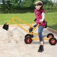 Gymax Heavy Duty Kid Ride-on Sand Digger Excavator Digging Scooper Toy ...