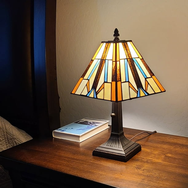 Amora Lighting 15.5 in. Tiffany Style Mission Table Lamp Walmart Business Supplies