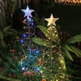 EROCK Christmas Tree Lights Solar 70 LED Lighted Tree Spiral Garden ...