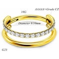 16G Single/Double/Triple Hoop Titanium Seamless-Hinged-Piercing Segment ...