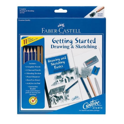 Faber- Castell Creative Studio Getting Started Drawing & Sketching Set ...