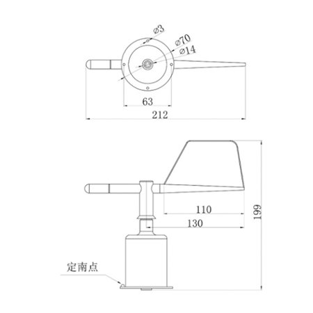 Garosa Wind Sensor,4-20mA Aluminium Alloy 360° Wind Transmitter ...