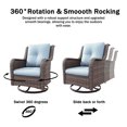 Meetleisure Wicker Swivel Patio Chair with Cushions - Rocking, Outdoor ...