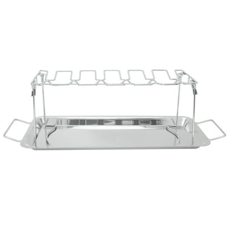 Chicken Grill Stand, 18.5x6.3x5.5 Inch Foldable Chicken Leg Rack ...