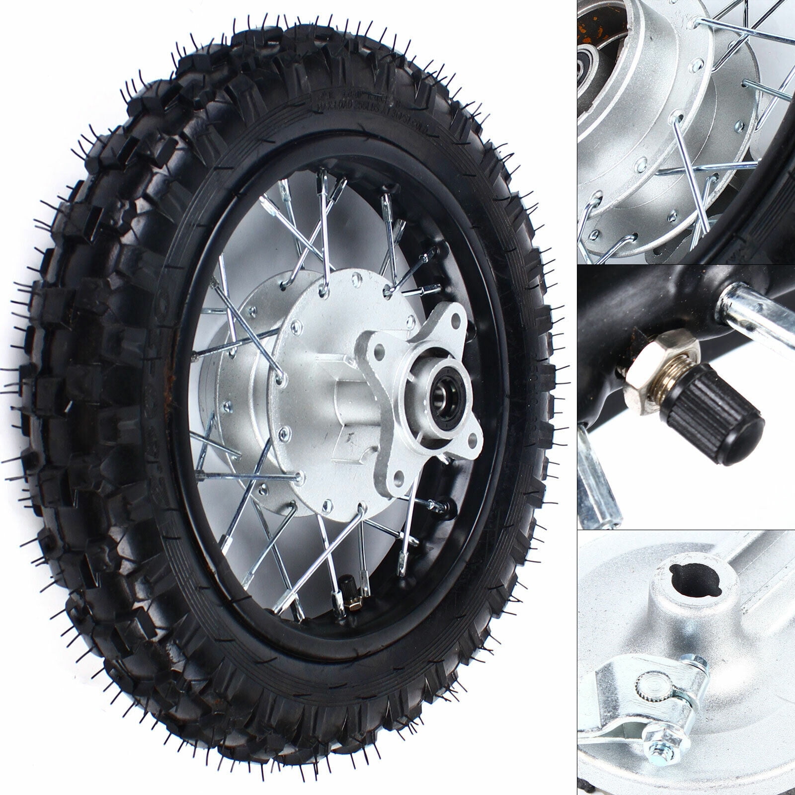 SHZICMY 10" Rear Rim Wheel Tire, Black, 50-110cc for CRF50 XR50 PW50 ...
