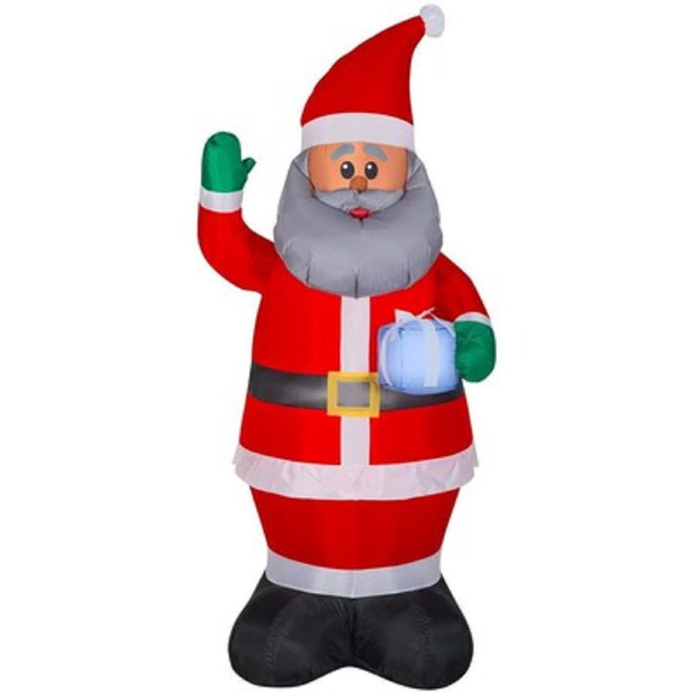 Gemmy 7ft Lighted African American Santa Christmas Inflatable - Walmart.com