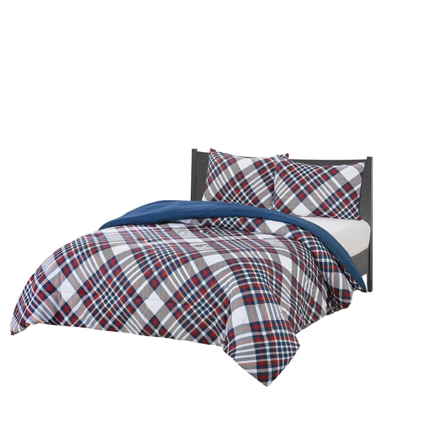 Chaps Kids 2-Piece Reversible Microfiber Comforter and Sham Bedding Set ...