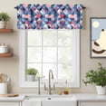 Blue Red Pink Gradient Color Block Valances for Windows,Kitchen Valance ...