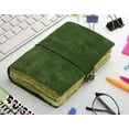 Leather Notebook, 200 Blank Deckle Edge Paper, Handmade Fancy Bound ...
