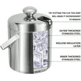 Sunmeyke Insulated Stainless Steel Ice Bucket (3.7 Quarts) for Wine ...