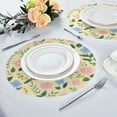 15.4 Inch Round Placemats Set of 4 Washable Heat Resistant Placemats ...