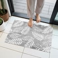 Ash Fronds Door Mat 18x30 Inch Gray Silver Slate Leaf Plant Canvas ...