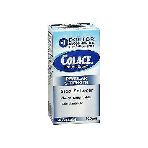 Colace Regular Strength Stool Softener, Constipation Capsules, 60ct, 6 ...