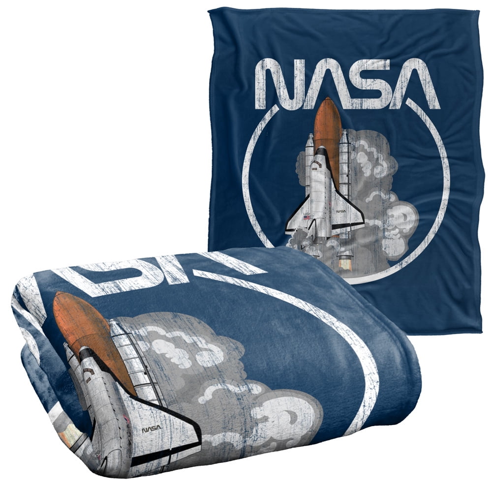 NASA Space Shuttle Officially Licensed Silky Touch Super Soft Throw ...