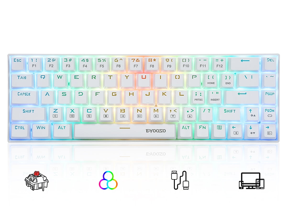 Portable 65% Mechanical Gaming Keyboard, E-YOOSO Z-686 Customizable Per ...