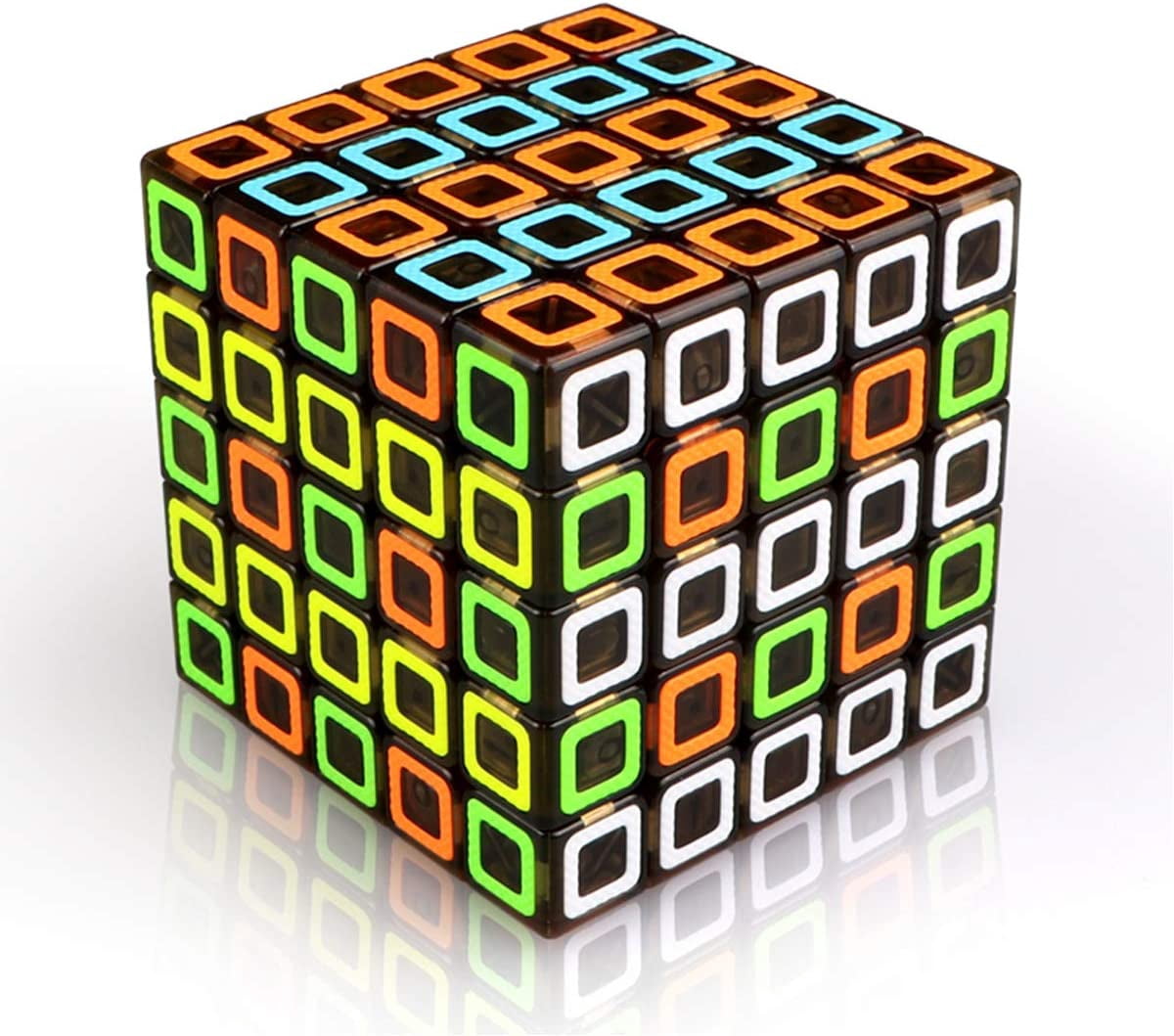 Magic Cube 5x5 Stickerless, Transparent Speed Cube 5x5x5 Puzzle Cube ...