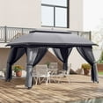 Outsunny 10' X 13' Patio Gazebo,Outdoor Gazebo Canopy Shelter with ...