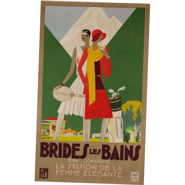 Brides Les Bains poster Metal Print 12x16 Large Print on Metal 12x16 ...