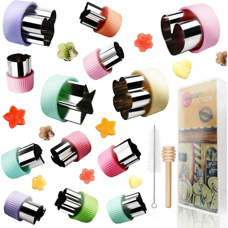 Vegetable Fruit Cutters Shapes Set 15pcs, ini , Fruit Shape Cutters for ...