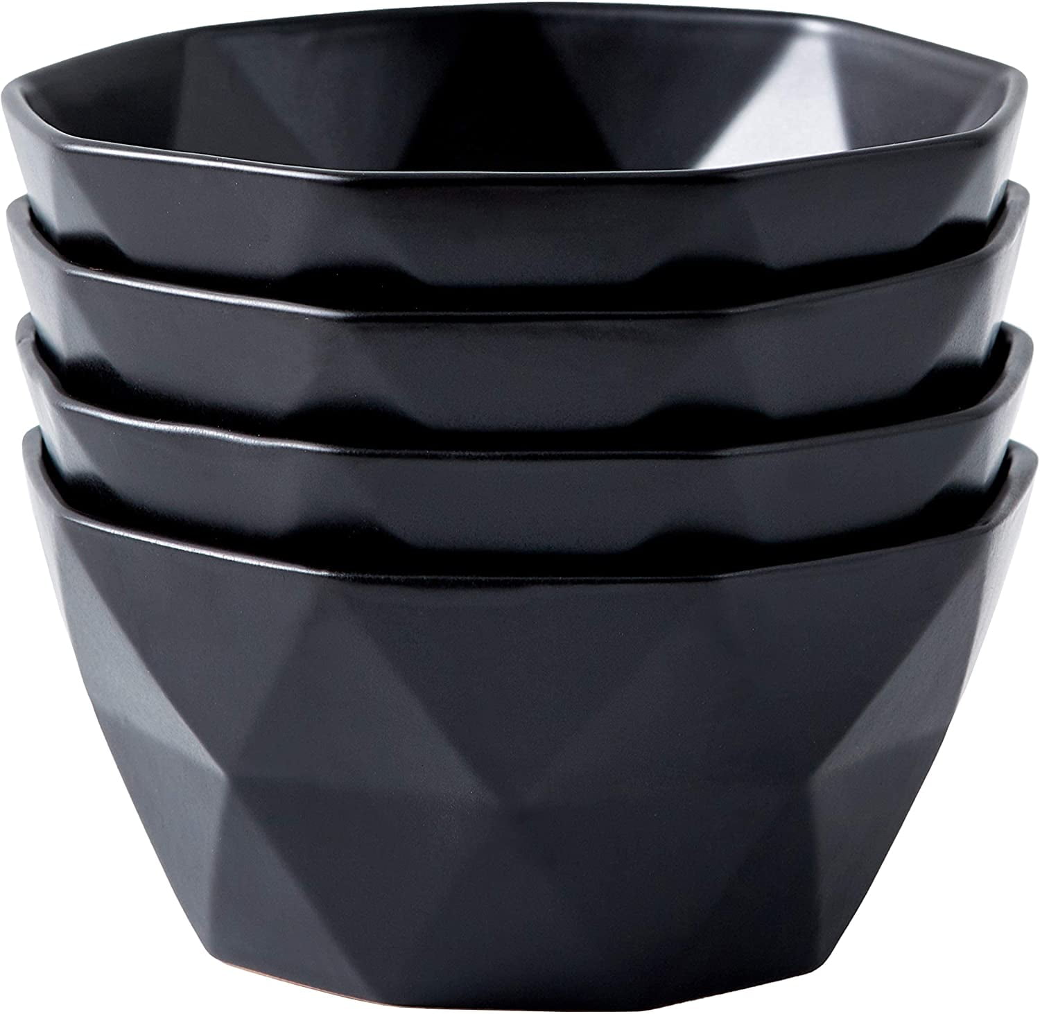 Bruntmor | Soup Bowls Set Of 4 Geometric 30 Ounce Soup Bowls - Elegant ...