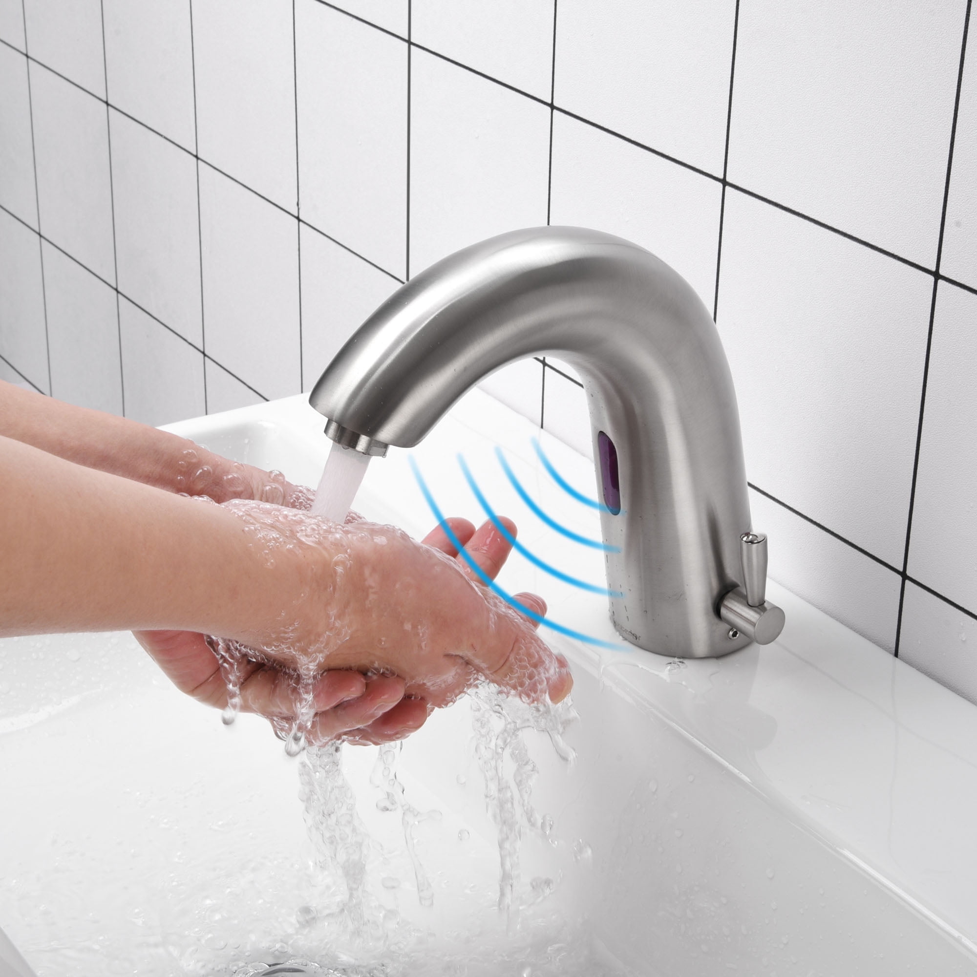Aquaterior Automatic Sensor Bathroom Faucet Touchless Undermount Sink ...