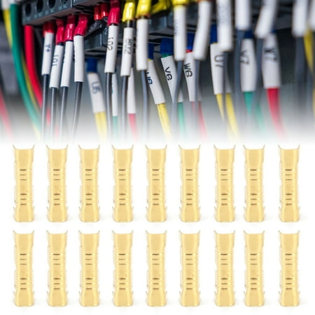 LAFGUR 100Pcs U‑Shaped Wiring Terminal Brass Gold Docking Connector ...
