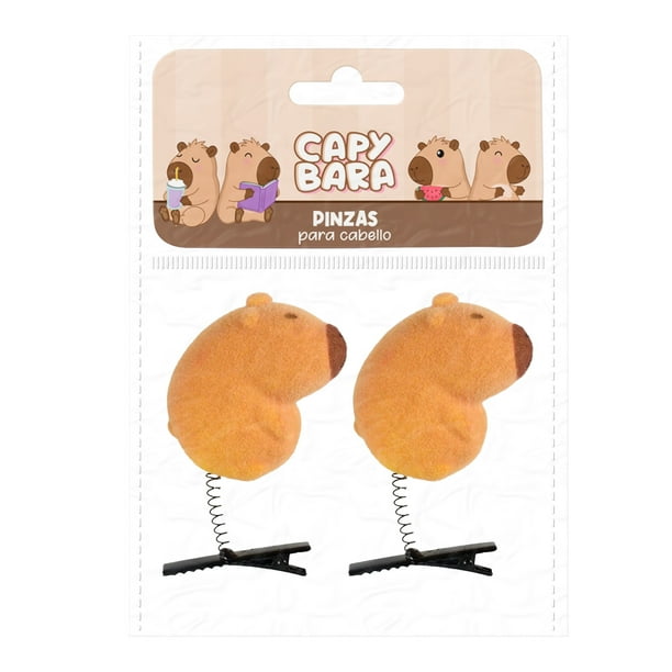 Pinzas para Cabello Prichos Capybara Plástico, Unicel, Textil y Metal 2 ...