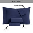 Ir Imperial Rooms Queen Navy Blue Sheet Sets Deep Pocket Microfiber
