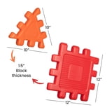 CarePlay Oversized Waffle Grid Blocks, 48-Piece Interlocking Building ...