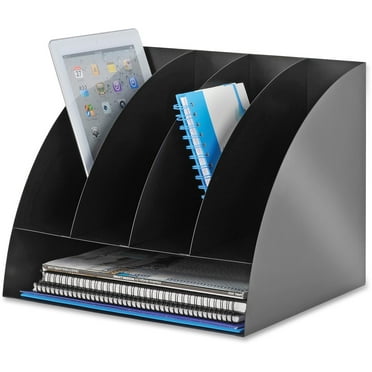 deflecto Industrial Stacking Tray Set, Two Tier, Plastic, Black ...