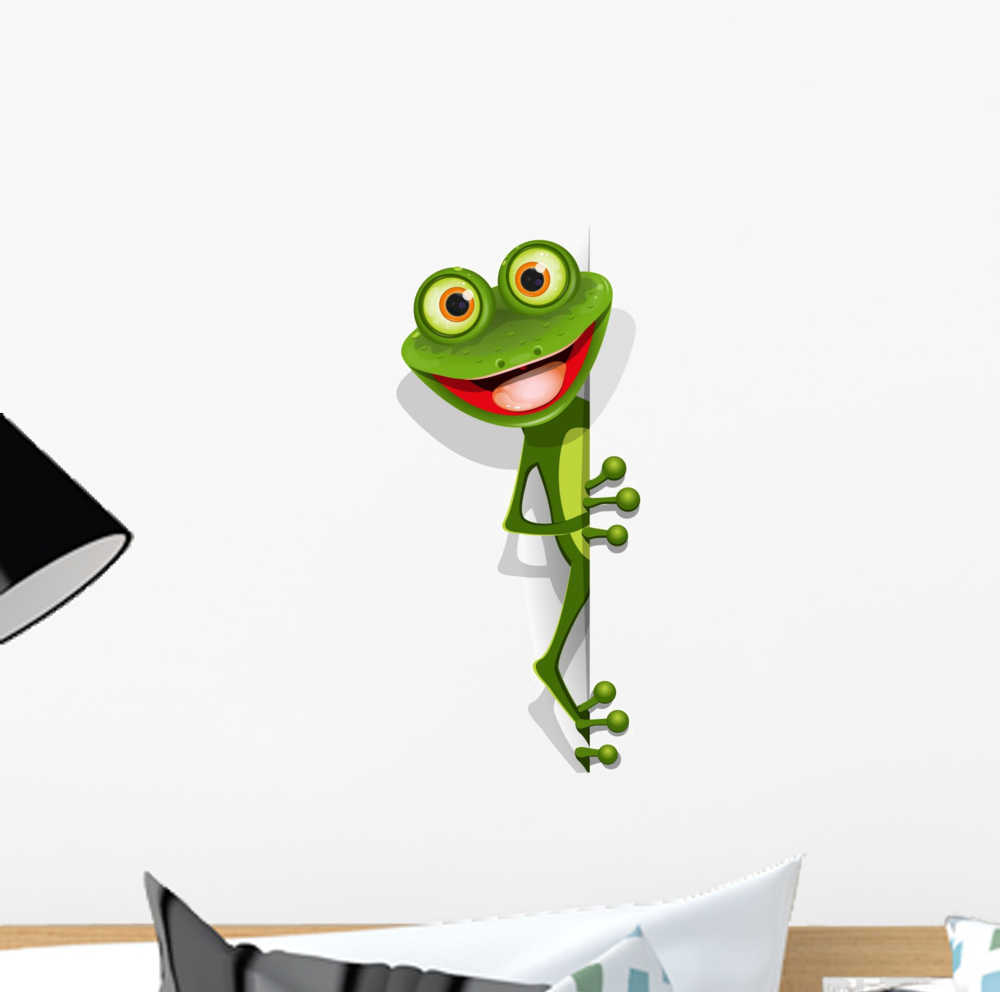 Jolly Green Frog Wall Decal by Wallmonkeys Peel and Stick Graphic (12 ...