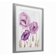 Stupell Industries Bright Purple Poppies Gray Framed Print Under Glass ...