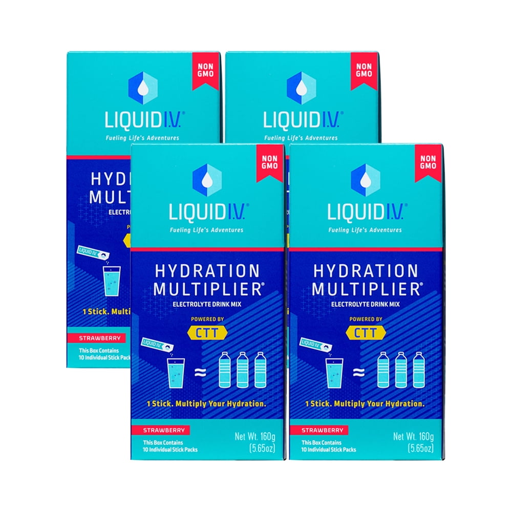 Liquid I.V. Hydration Multiplier Strawberry Hydration Starter Pack 5.65 ...