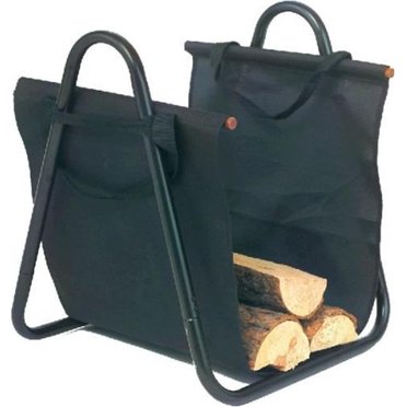 Blue Rhino Black Log Holder with Heavy Canvas Carrier - Walmart.com