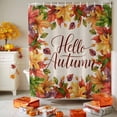 Bathroom Shower Curtain Hello Autumn Colorful Maple Leaf Waterproof ...