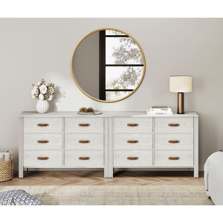 White long dresser with mirror store