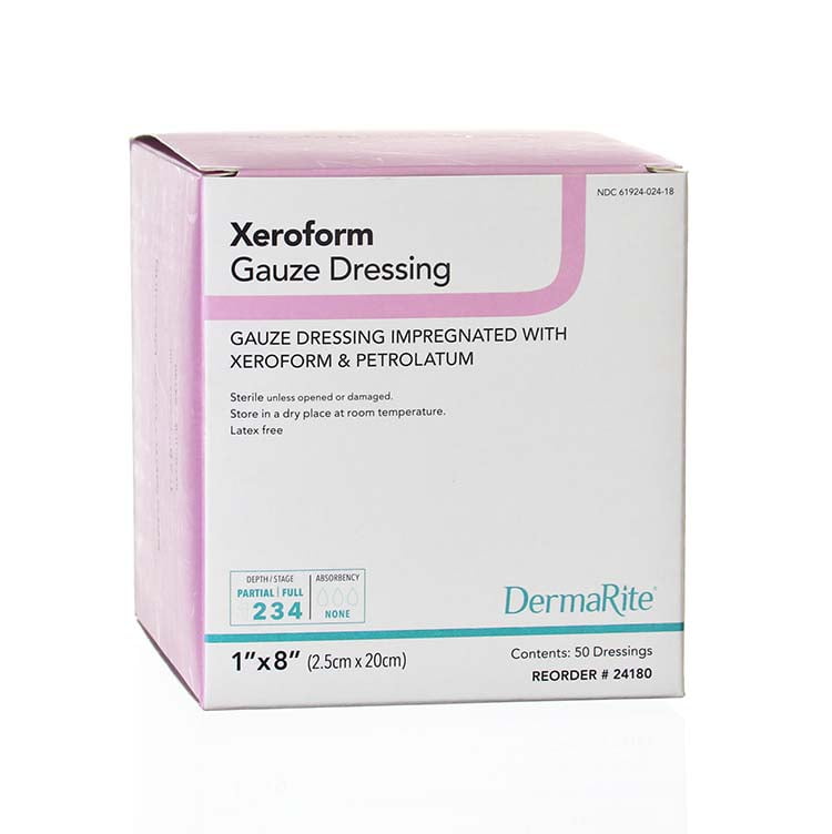 Xeroform Xeroform Petrolatum Impregnated Dressing 1 x 8" Strip Gauze ...