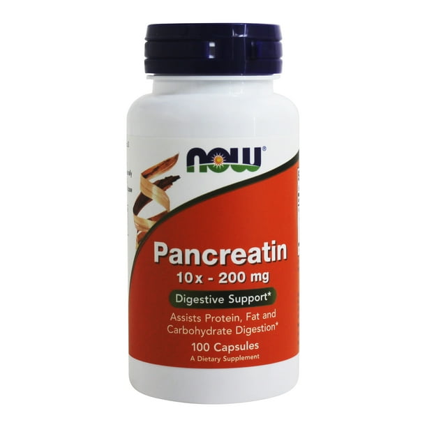NOW Foods - Pancreatin 10X 200 mg. - 100 Capsules - Walmart.ca