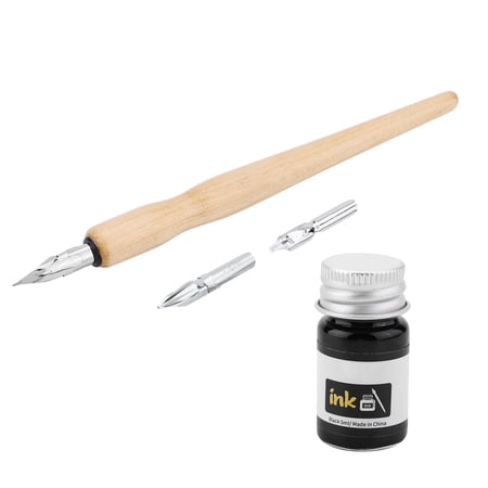 Cartoon Comic Pen Set, 3 Nibs + 1 Wood Holder + 1 Ink, Quill And Ink ...