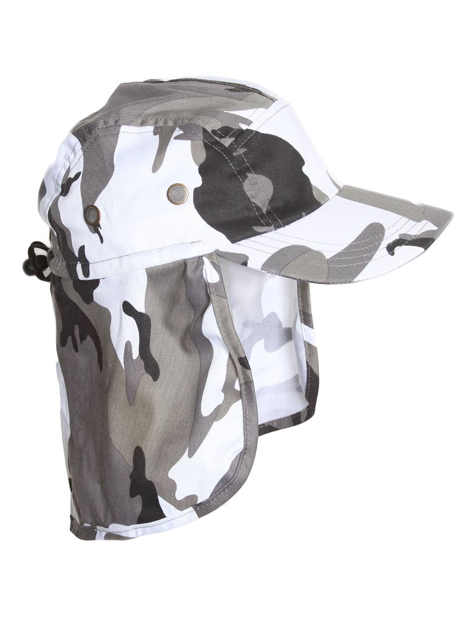 Top Headwear Vacationer Flap Hat With Full Neck Cover - Winter Grey ...