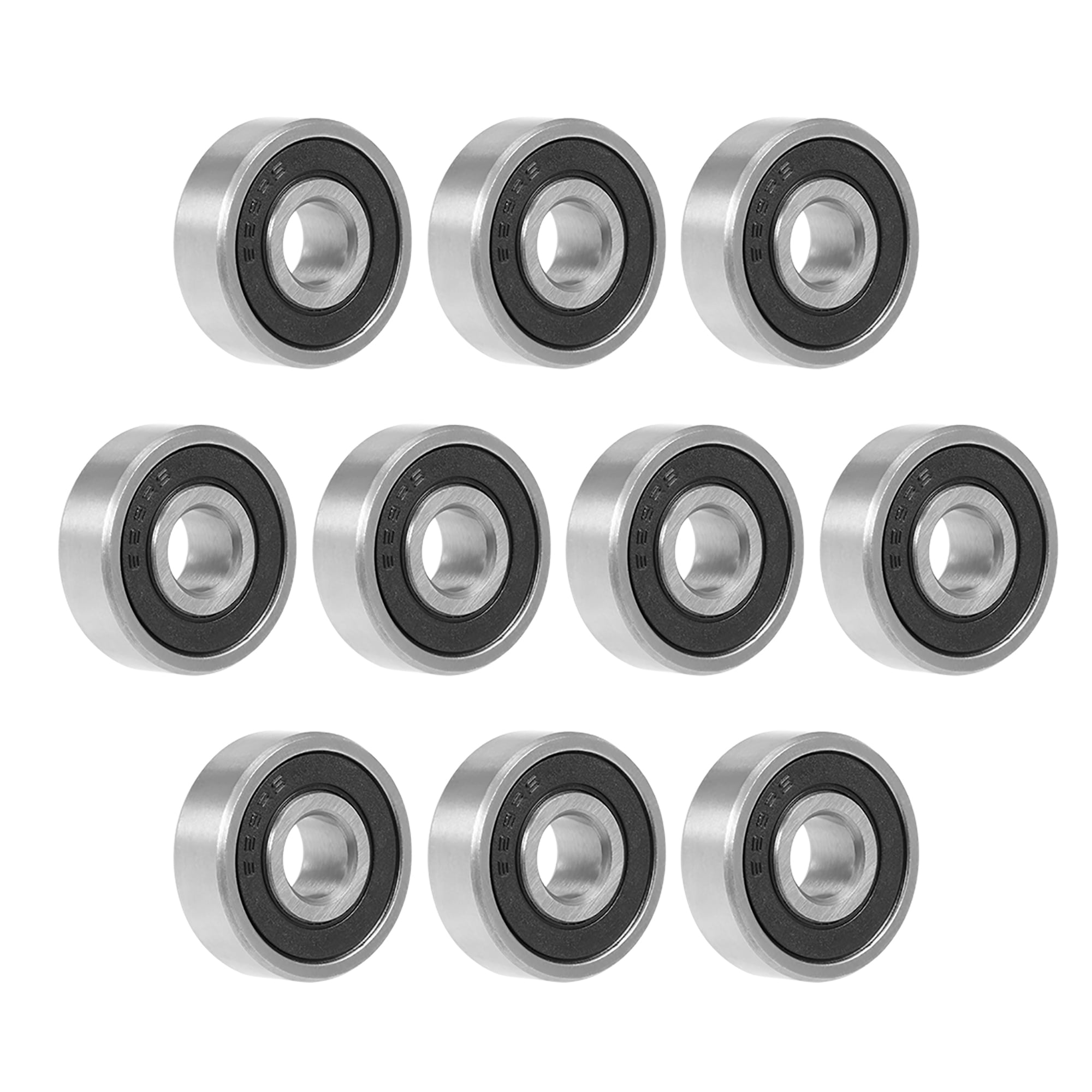 628-2RS Ball Bearing 8x24x8mm Double Sealed Chrome Steel Bearings 10 ...