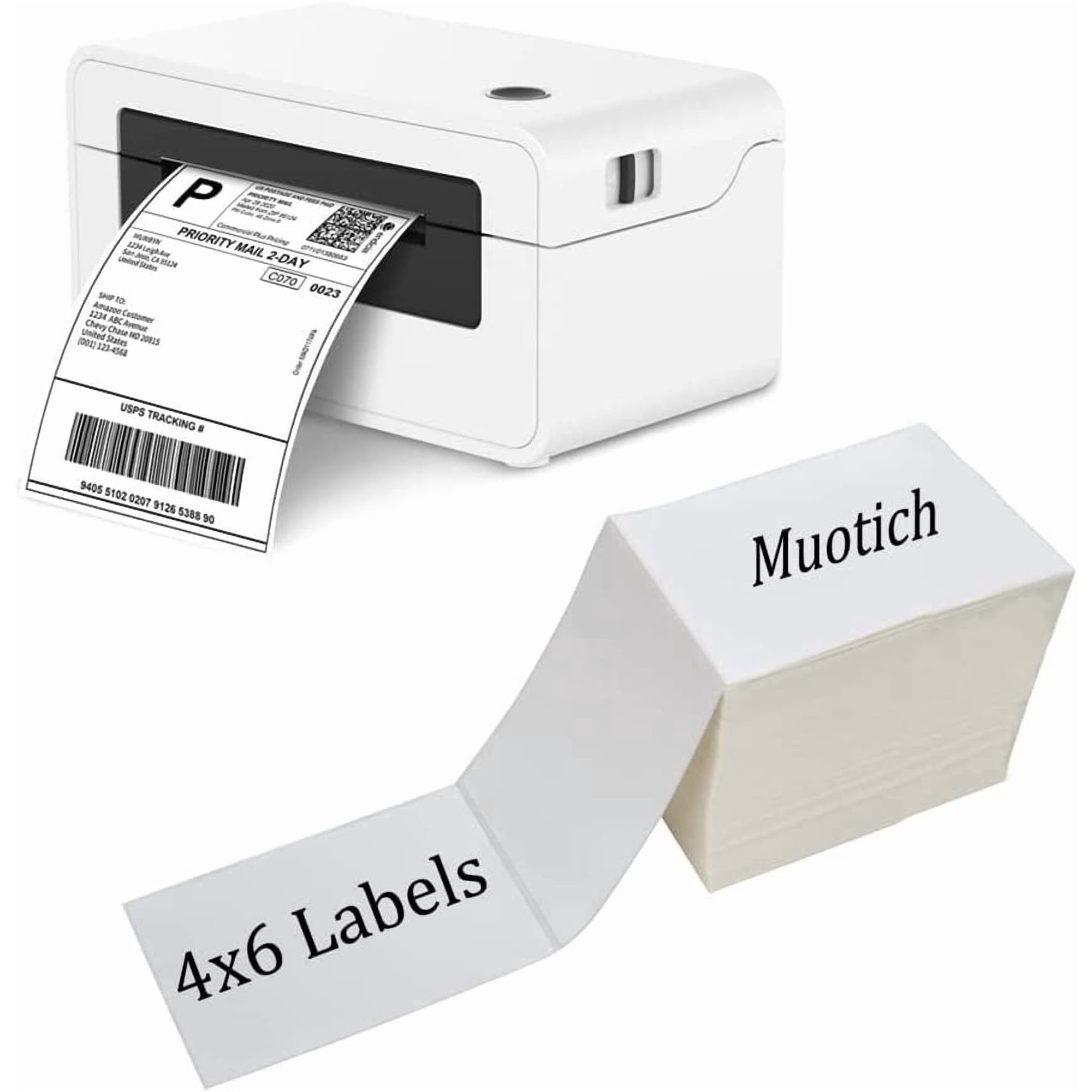 Labels For Printer 500 Sheets 4x6 Direct Thermal Shipping Labels ...