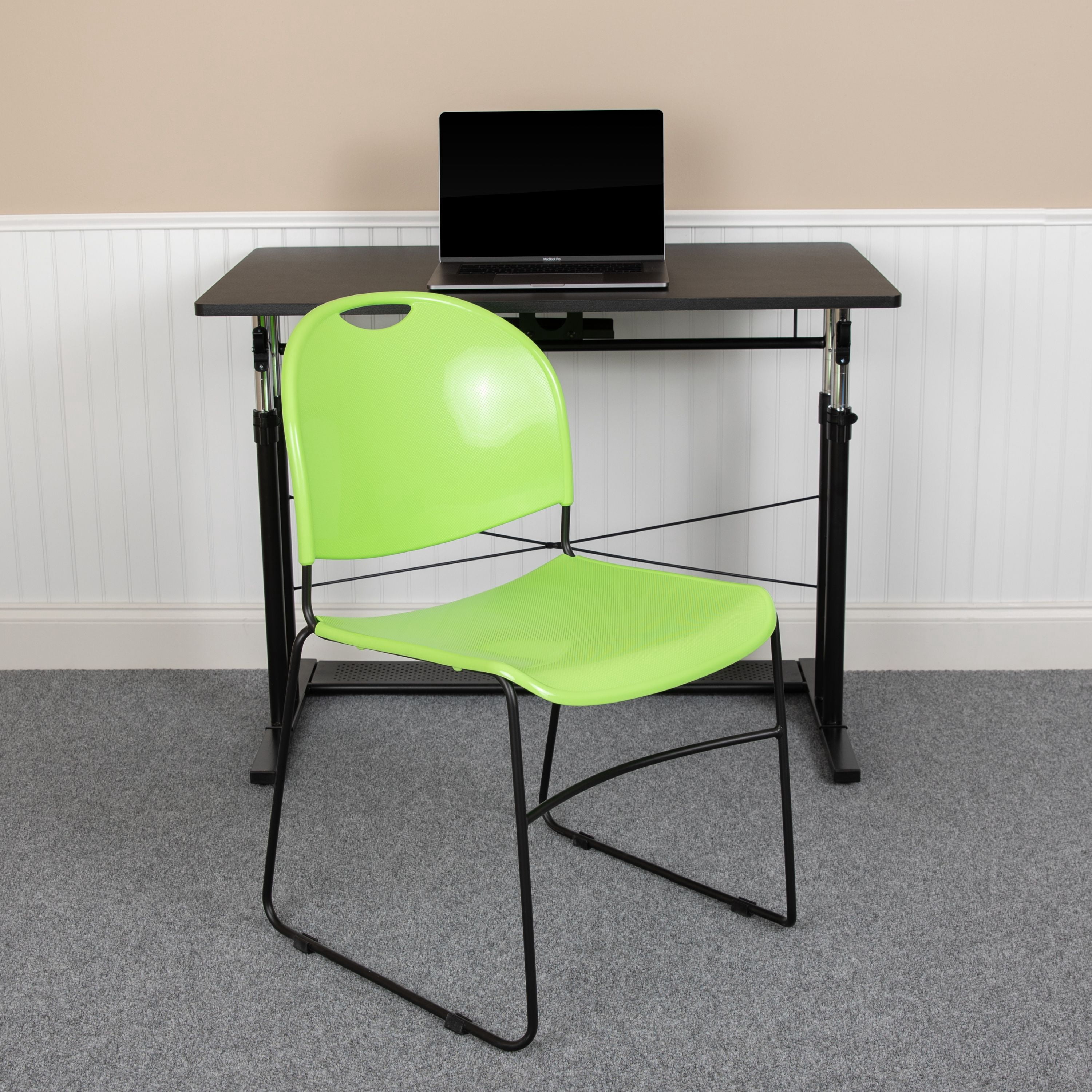 Flash Furniture HERCULES Series 5 Pack 880 lb. Capacity Green Ultra ...