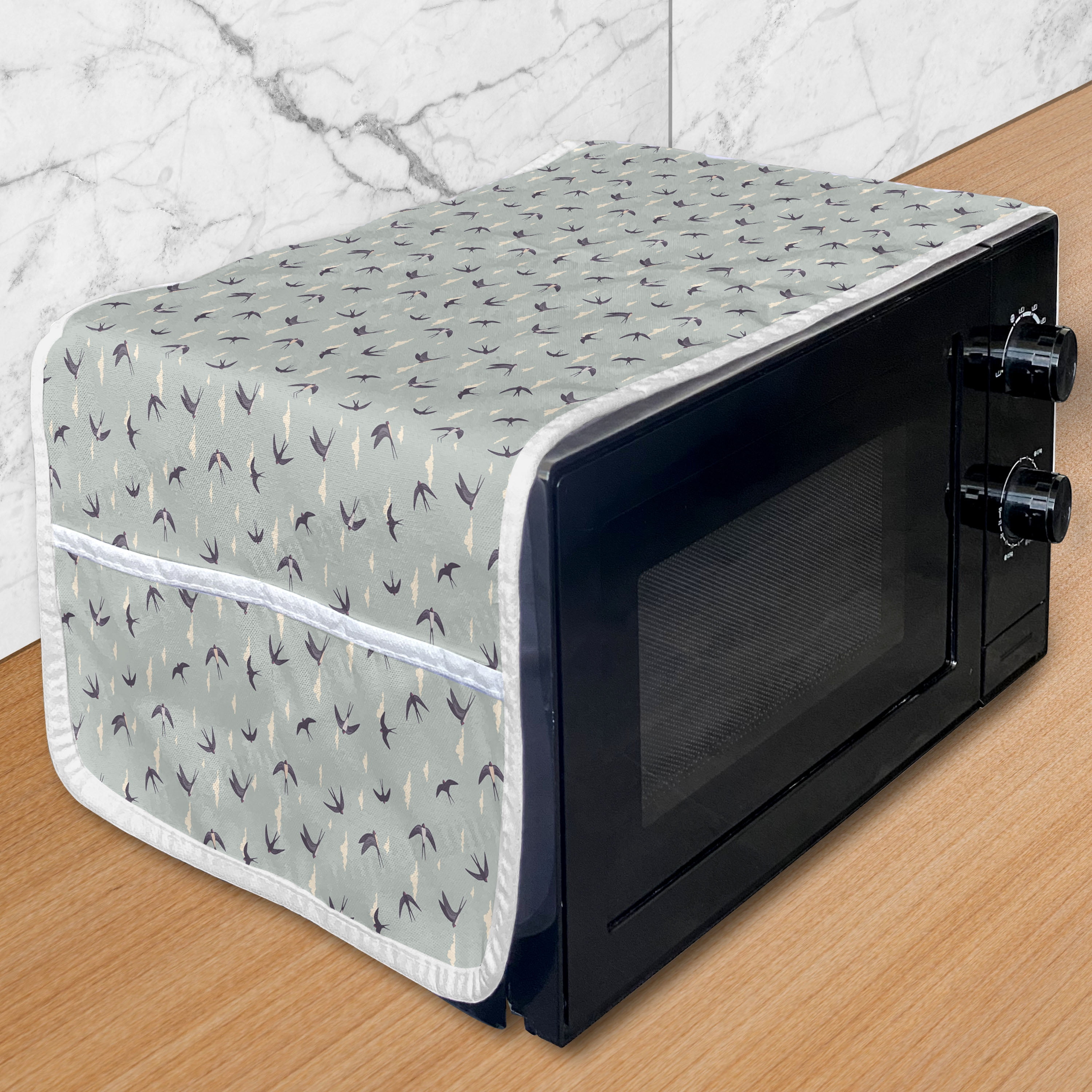 Animal Art Microwave Oven Cover, Pastel Summer Theme Art Image of ...