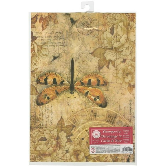 Stamperia Rice Paper Pack A4-Mixed Media Dragonfly - Walmart.com