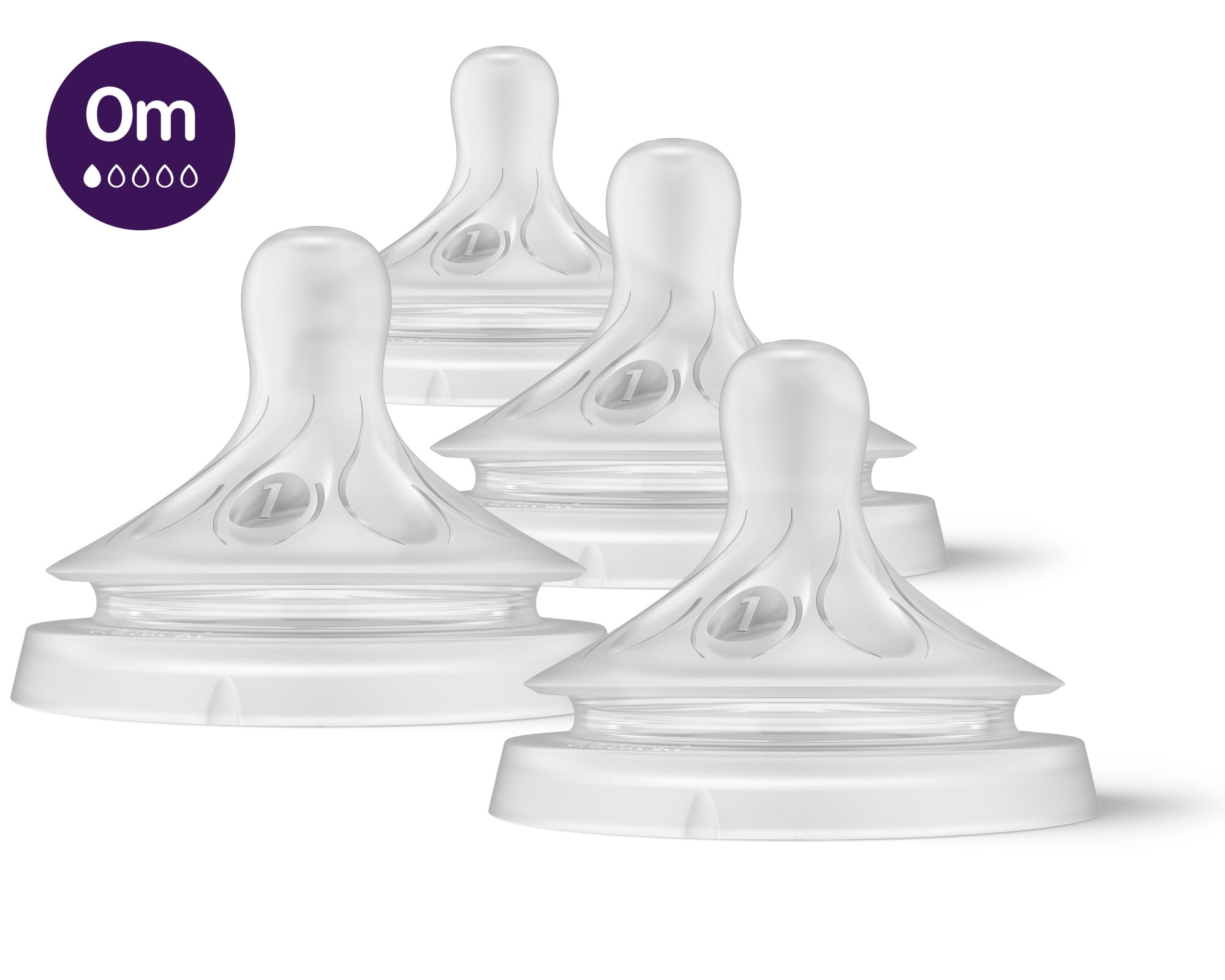 Philips Avent Natural Response Nipple Flow 1, 4pk, SCY961/04 - Walmart.com
