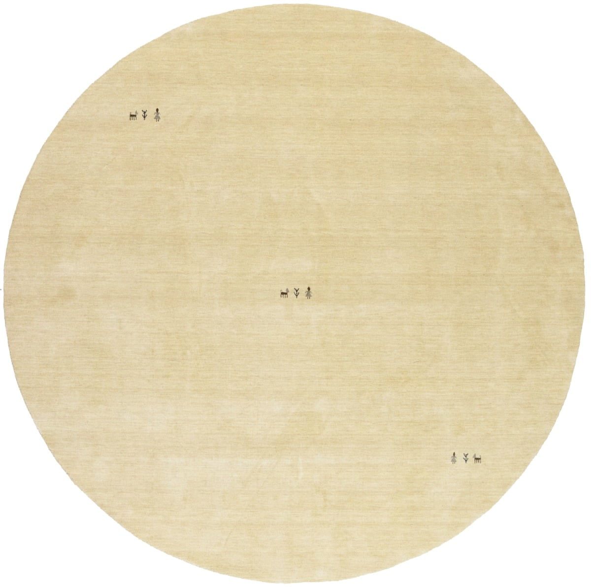 Cream Tribal 6X6 Gabbeh Modern Round Rug - Walmart.com